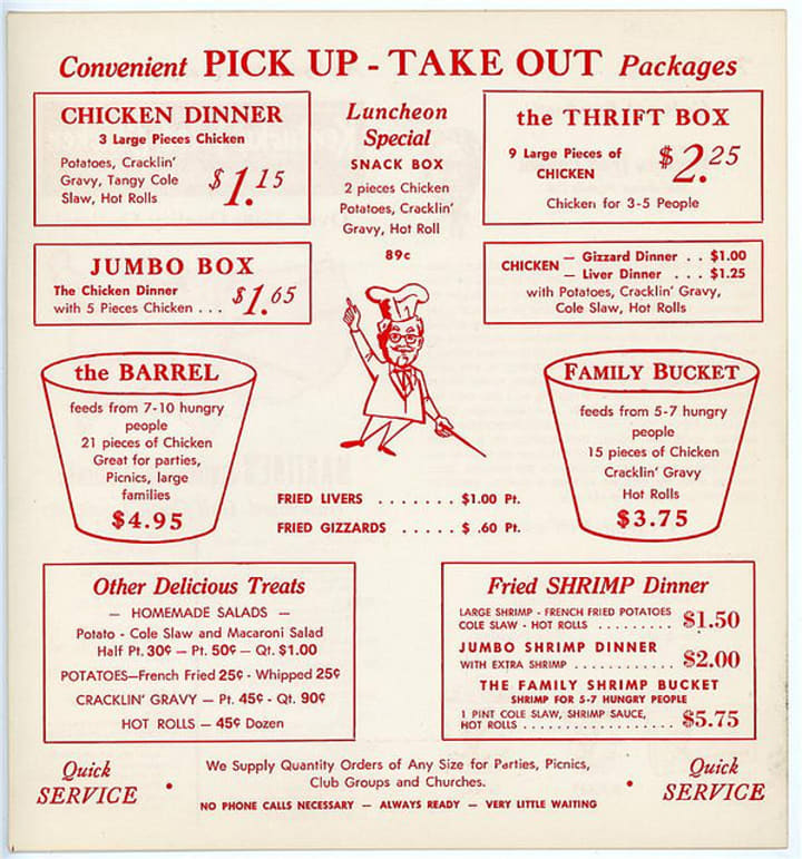 30 Photos Of The Most Cool Vintage Fast Food Menus That Existed - Kate ...